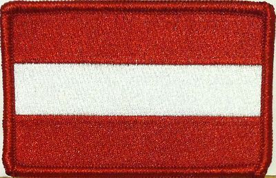 AUSTRIA Flag Patch With Hook & Loop Fastener Military Tactical Red Border | eBay