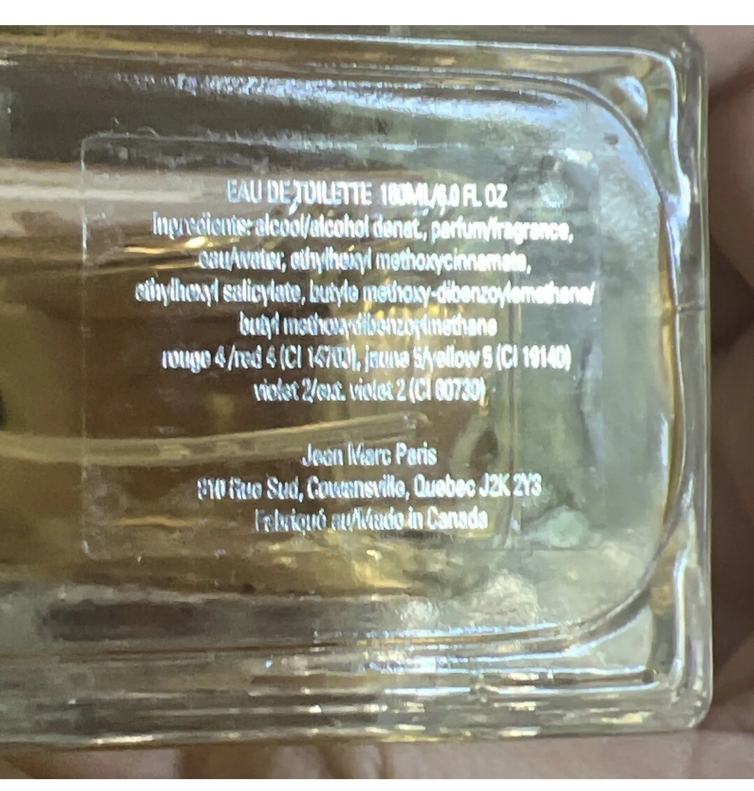 Jean Marc Paris Homme Noir Eau De Toilette for men~ NWOB jumbo Bottle ...