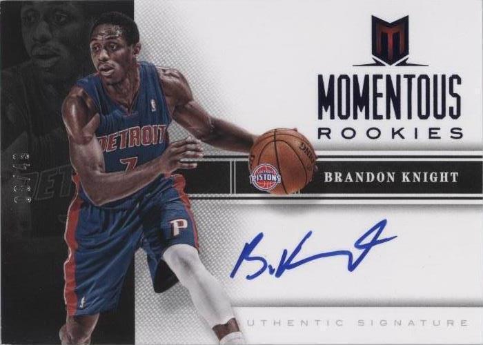2012-13 Panini Momentum - Momentous Rookies Autographs Brandon Knight ...