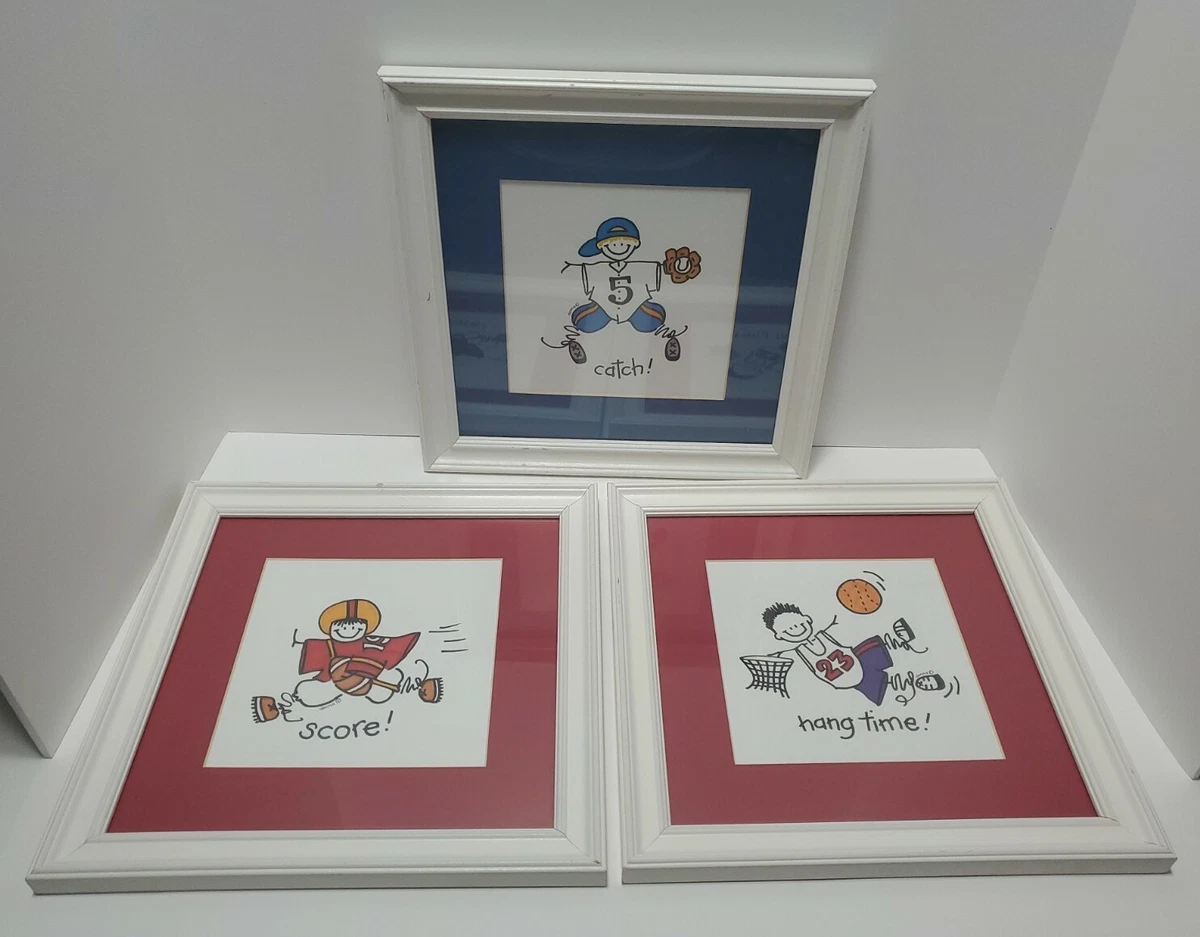 Stick Figure Boy Baseball