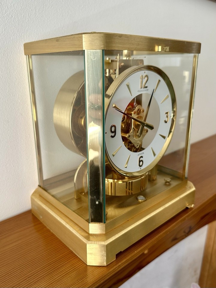 JAEGER LECOULTRE ATMOS BRASS/GLASS 528-8 CALIBRE BRACKET MANTEL CLOCK ...