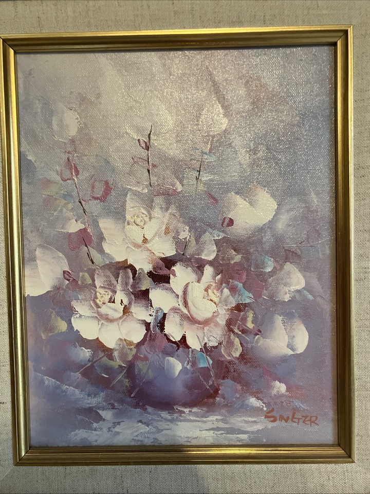 Hal Singer Oil Over Canvas Painting Very Beautiful Floral | eBay