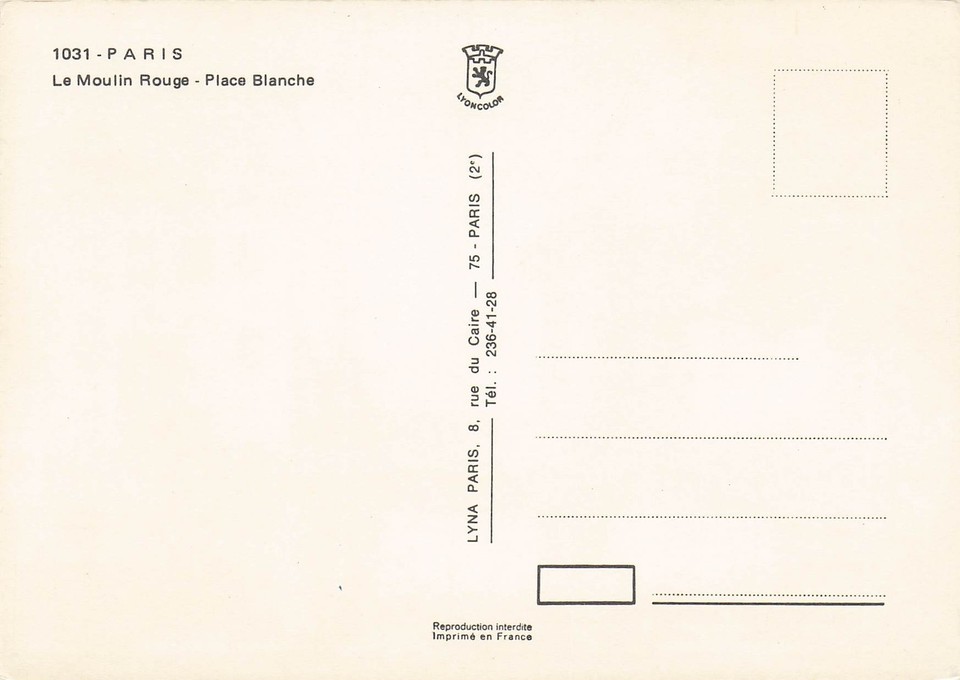 75 PARIS LE MOULIN ROUGE PLACE BLANCHE | eBay