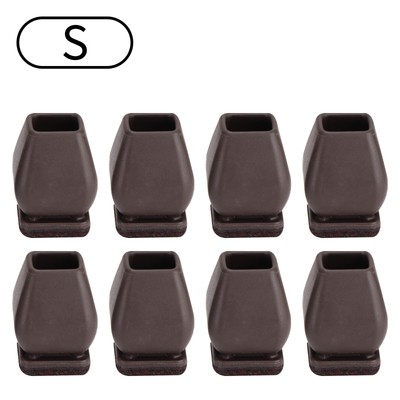 8Pcs Move Mute Pads With Felt Chair Legs Cover TPE Rubber Furniture Leg ...