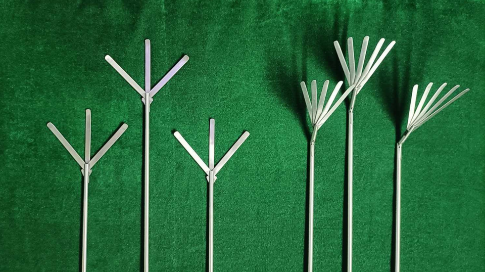 6pc Laparoscopic Fan Retractor 3 Blade & 5 Blade 5mmx330mm Reusable ...