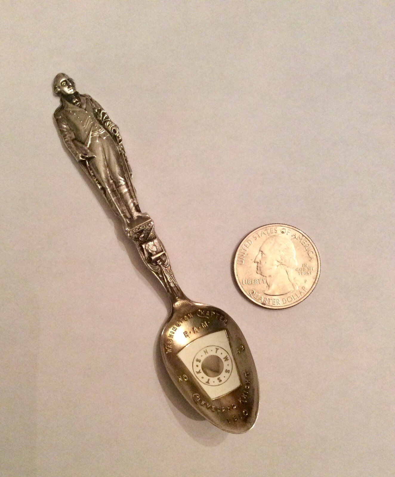 Washington Chapter R.A.M. NO43 Masonic Sterling Demitasse Spoon ...