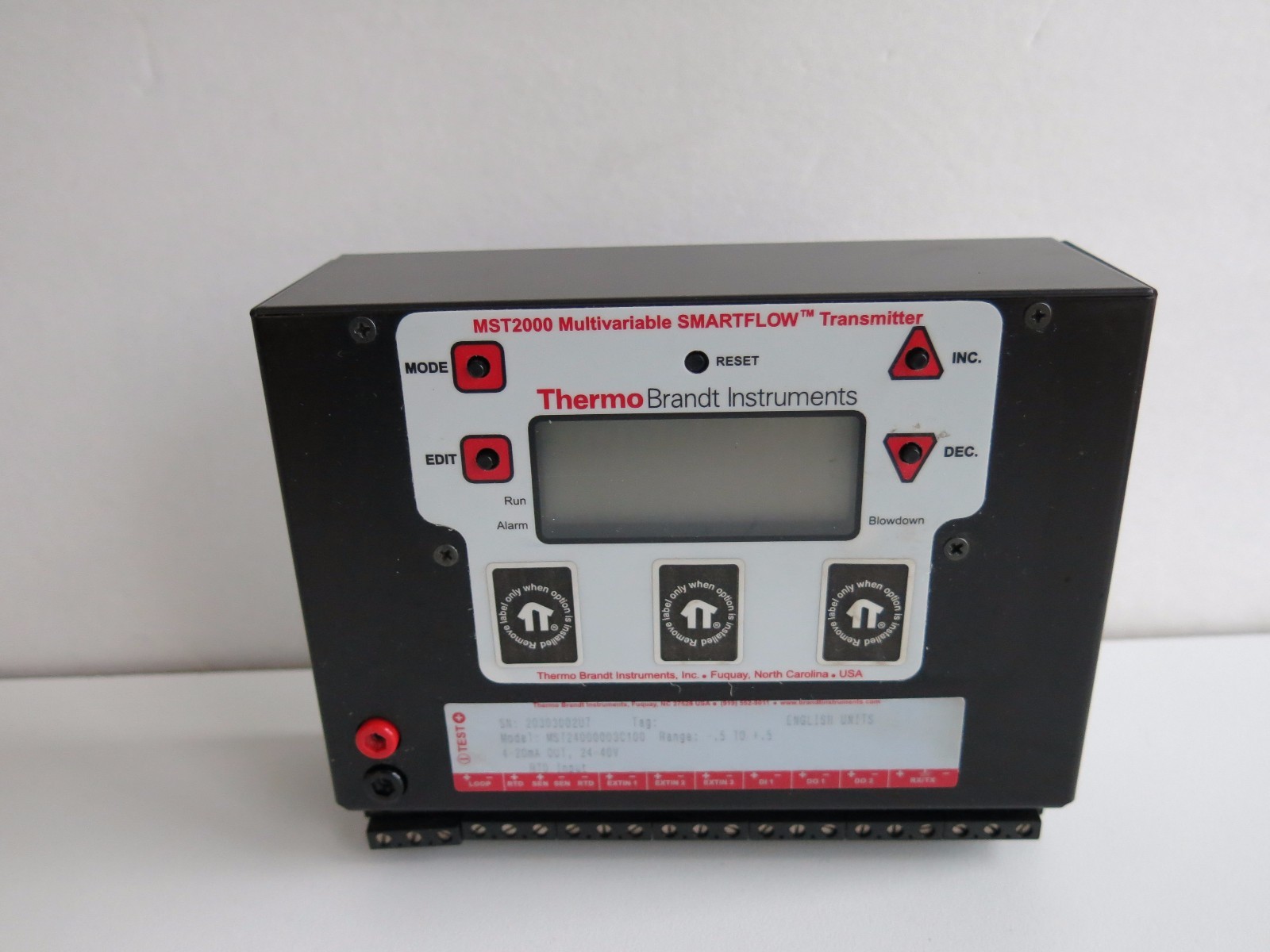 THERMO BRANDT MST24000003C100 SMARTFLOW TRANSMITTER | eBay