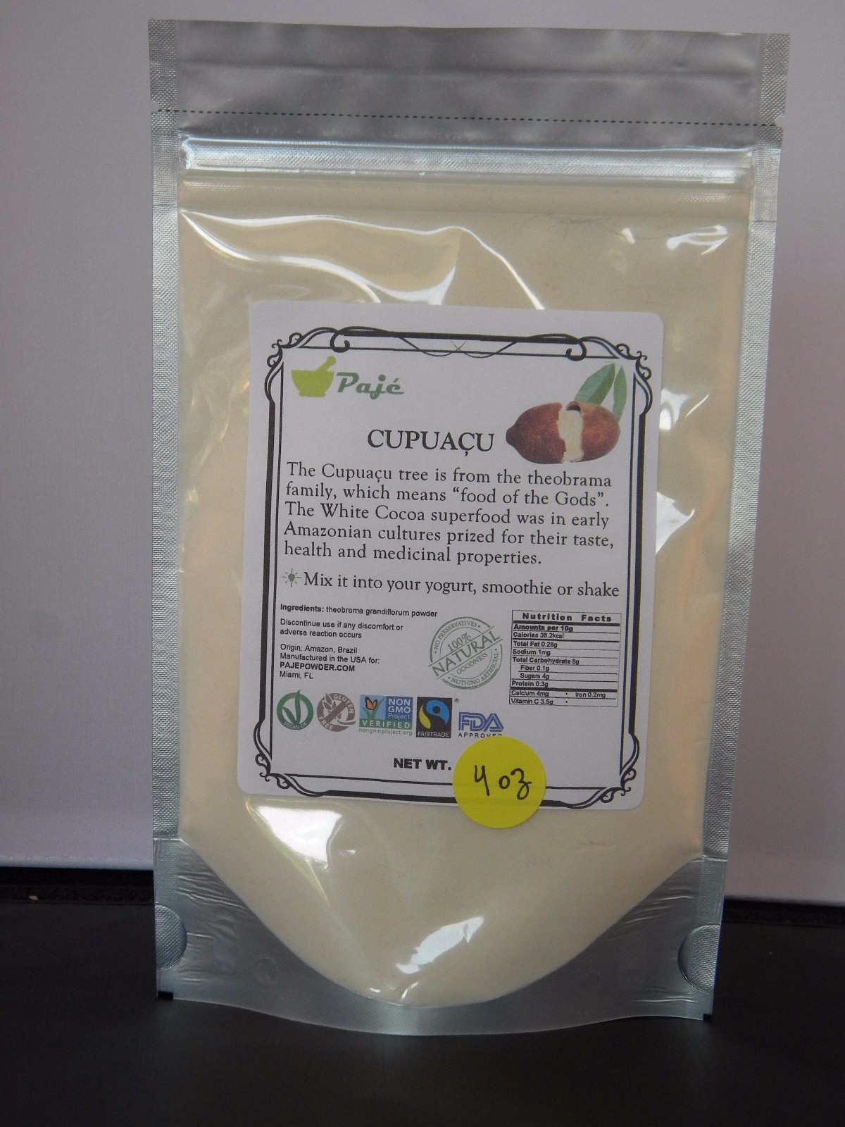 CUPUACU freeze dried fruit powder 8oz 16oz 1lb 32oz 2lb 4lb 10lb Paje ...