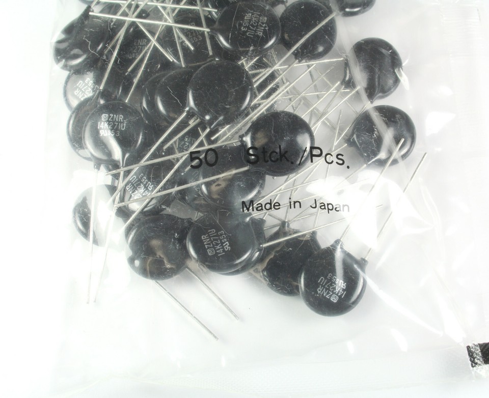 10pcs Panasonic Metal Oxide Varistor (MOV) 270v ZNR C14K271U 14mm ...