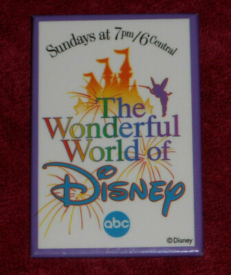 1990s The Wonderful World of Disney ABC TV Show Program Promo Button ...