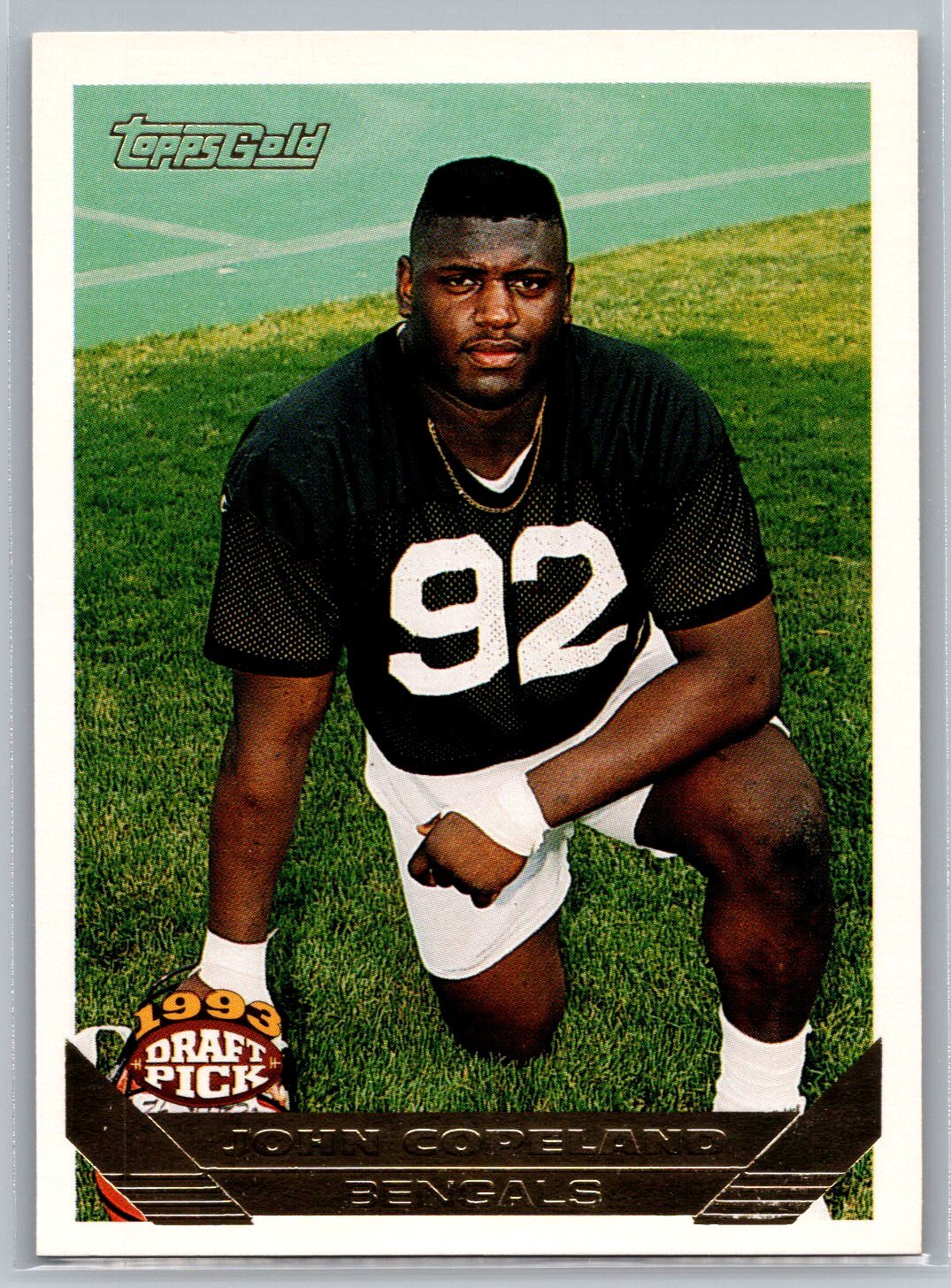 1993 Topps Gold Draft Pick Football #237 John Copeland RC Cincinnati ...