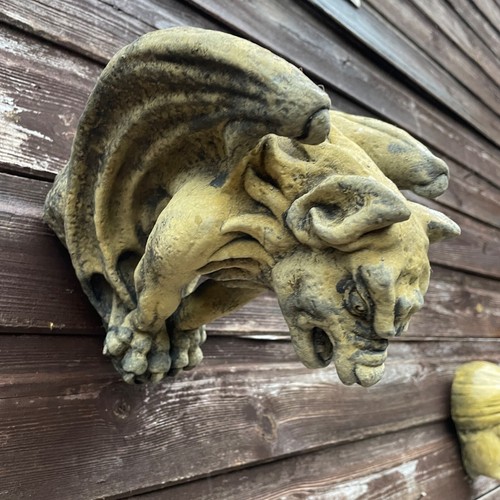 Aged Memento Mori Medieval/Gothic Style Macabre Gargoyle Corbel ...
