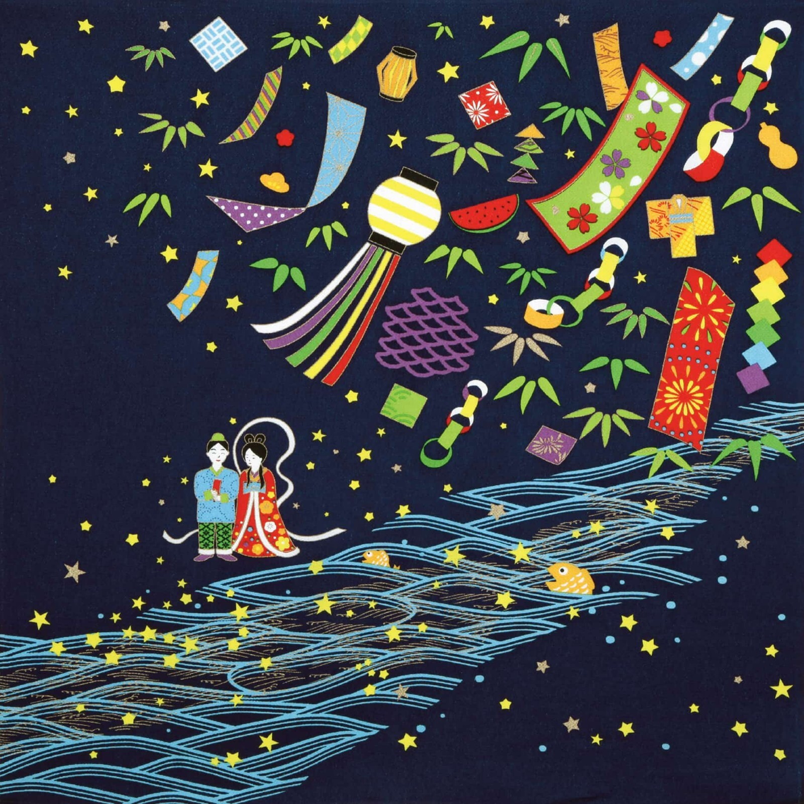 Tango silk crepe Furoshiki Wrapping Scarf 26.7"Sq inch Rayon Made in ...