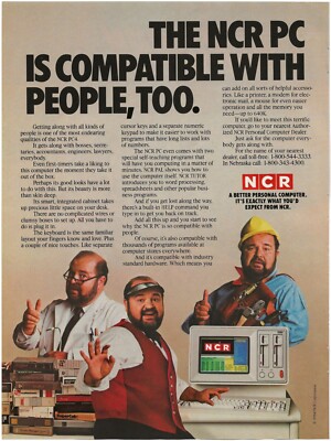 Vintage Print Ad NCR PC4 Personal Computer - Dom DeLuise - Feb 1985 10. ...
