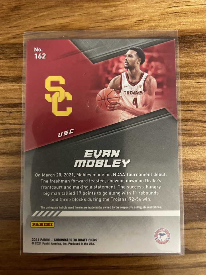 Evan Mobley 2021-22 Panini Chronicles XR Draft Picks #162 Rookie USC ...