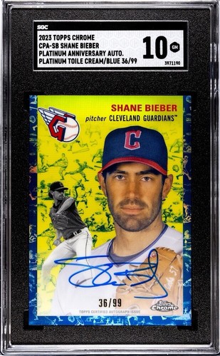 2023 Topps Chrome Platinum Anniversary - Autographs Shane Bieber #CPA ...