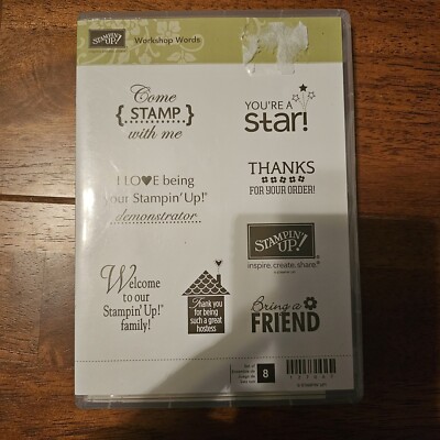 Stampin up Workshop Words Stamp 8 Stamp Set | eBay