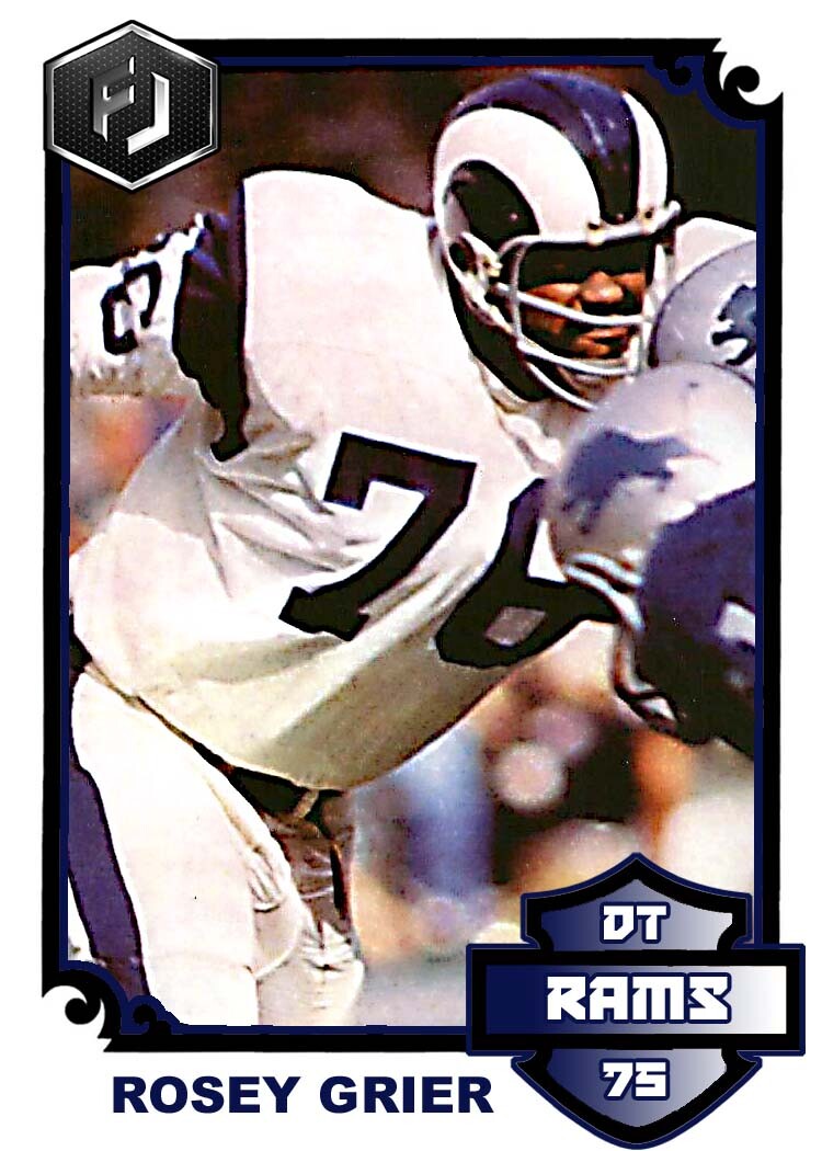 Rosey Grier Rams Card