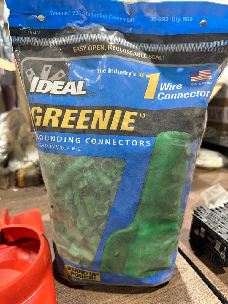 BAG W/ 500 Ideal 30-292 Greenie Grounding Wire Connectors - W144 | eBay
