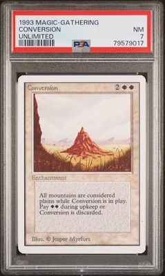 1993 Magic the Gathering Conversion Unlimited, White PSA 7 NM, 1/2 at ...