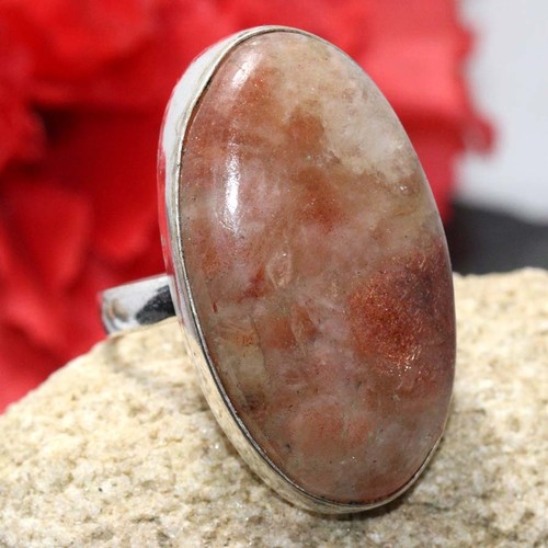 Sunstone 925 Silver Plated Gemstone Handmade Ring Us 8.5 Aesthetic ...