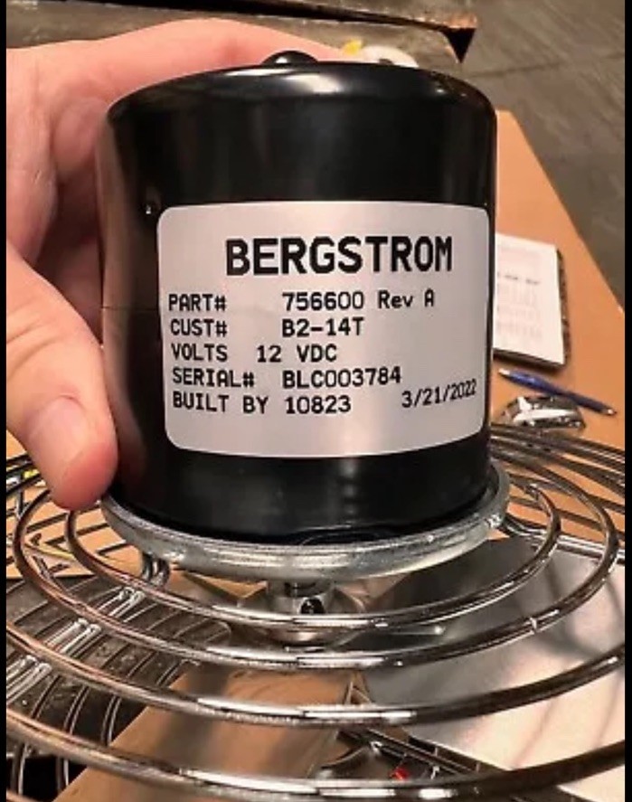 New NOS Chrome Defrost Fan 12V 756600 Kysor 1299008 Bergstrom 756360C ...