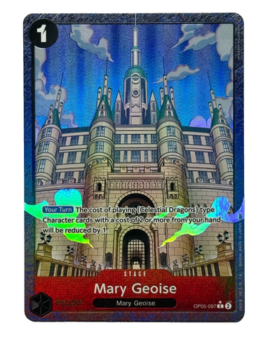 One Piece Card Game Mary Geoise Stage Card OP05-097 Parallel Foil Near ...