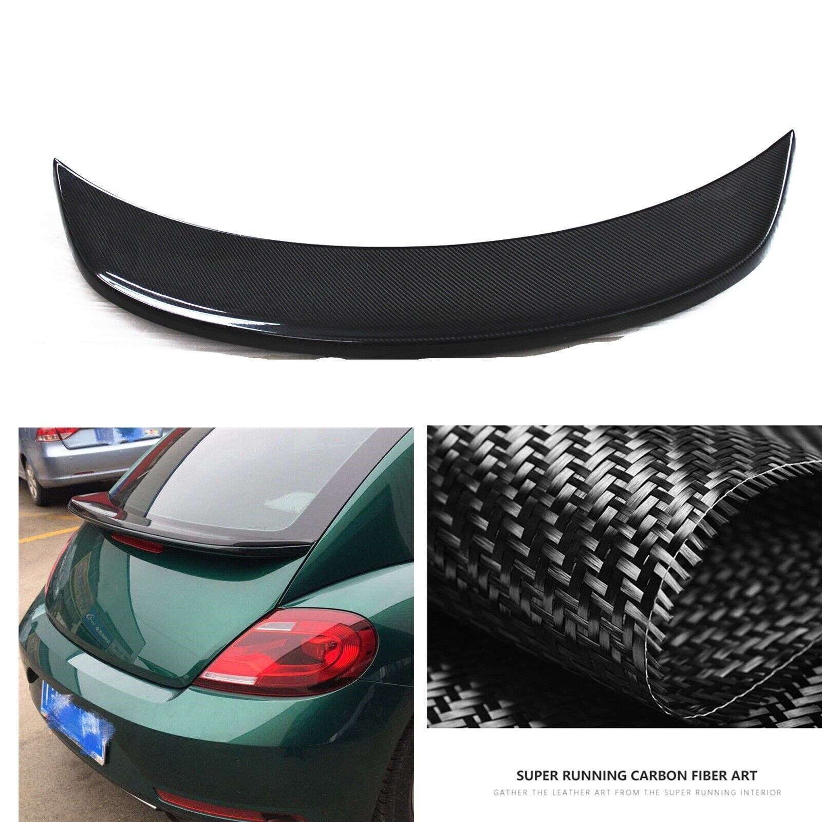 For 2011 2012 2013-2019 Volkswagen Beetle Rear Spoiler Wing Lip Carbon ...