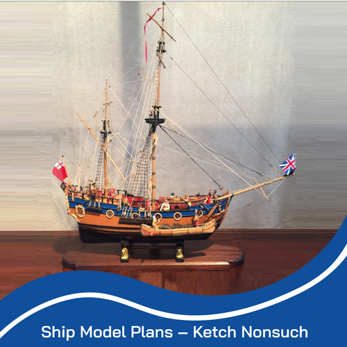 Ketch Nonsuch Wooden Ship Model Assembly Plans | 4 Sheets | DIGITAL ...
