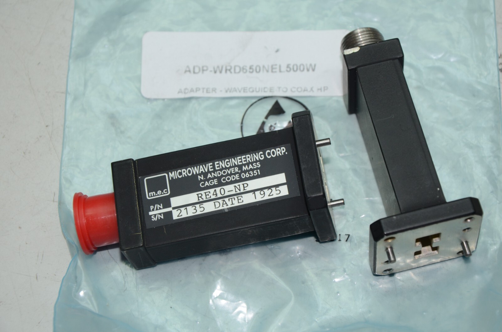 Microwave Engineering RE40-NP 500 Watt WRD750 Waveguide to N Female ...