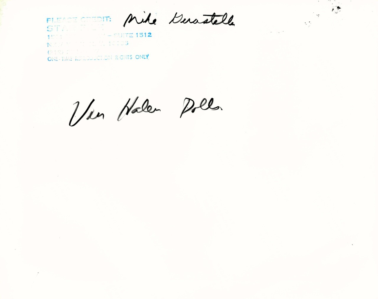 Vintage Press Photo VAN HALEN DOLLS - Star File - Photo: Mike Guastella ...