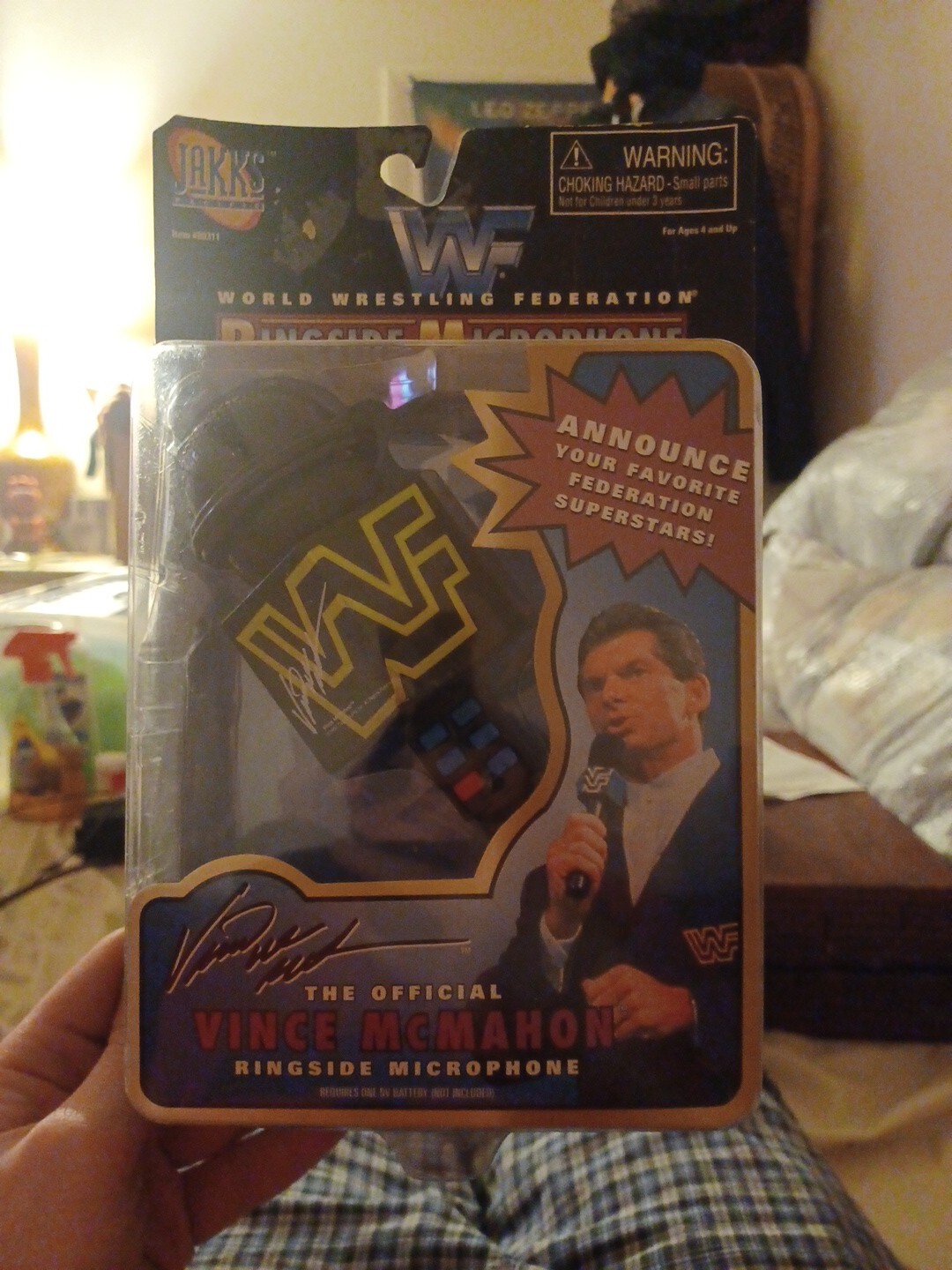 WWF Official Ringside Microphone Vince McMahon Jakks Pacific Item ...