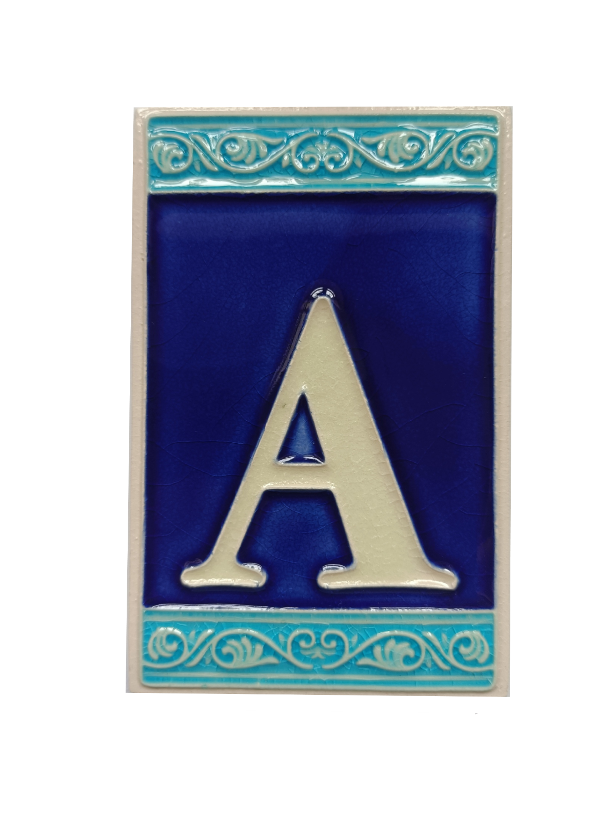 11 x 7 cm Rome Hand-painted Phosphorescent Ceramic Blue Number and ...