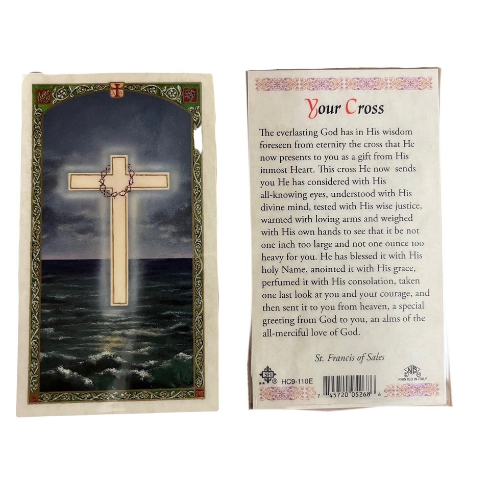 YOUR CROSS ENGLISH HOLY CARD LAMINATED PRAYER CARDS - Pack of 25 | eBay