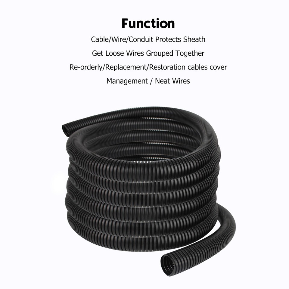 Split Wire Loom Conduit Polyethylene Tubing Sleeve Cable Harness Tube ...