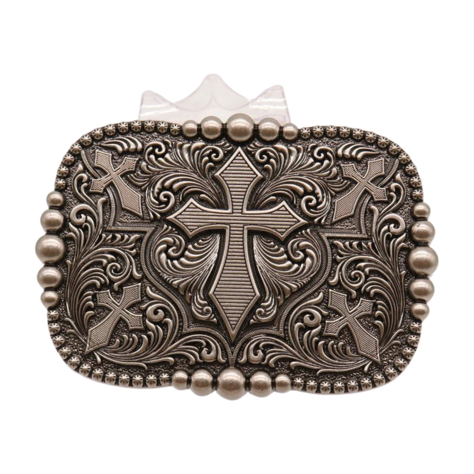 Men Women Western Fashion Belt Buckle Antique Silver Metal Western ...