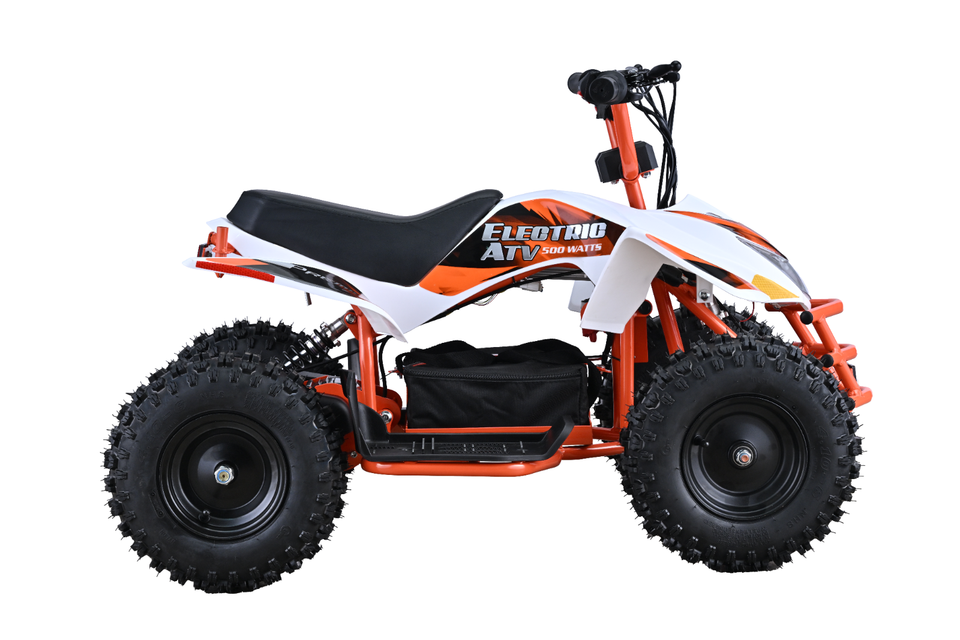 Kids Orange Electric ATV 4 Wheeler Quad Off-Road Mini Ride-On Vehicle ...