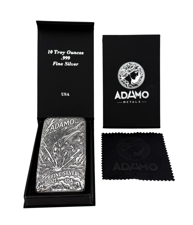10 oz Silver Art Bar 999 - Adamo Man - Exclusive Ltd. Edition - Adamo ...