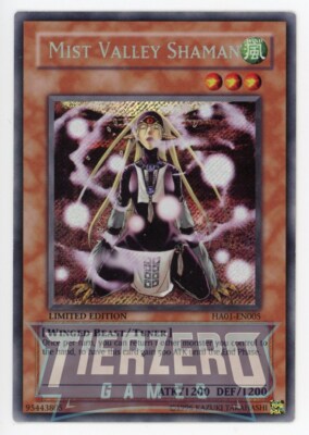 Yugioh Mist Valley Shaman HA01-EN005 Secret Rare Limited Edition NM/LP ...