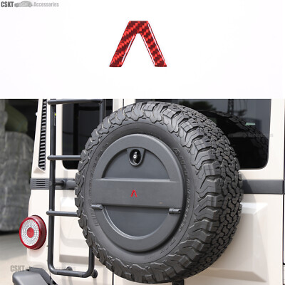 Red Carbon Fiber Spare Tire Accent A Trim Sticker Fits Ineos Grenadier ...