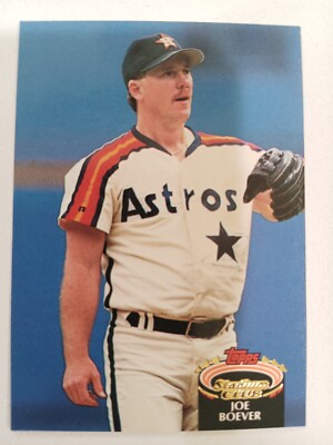 JOE BOEVER HOUSTON ASTROS 1992 TOPPS STADIUM CLUB BASEBALL CARD #639 | eBay