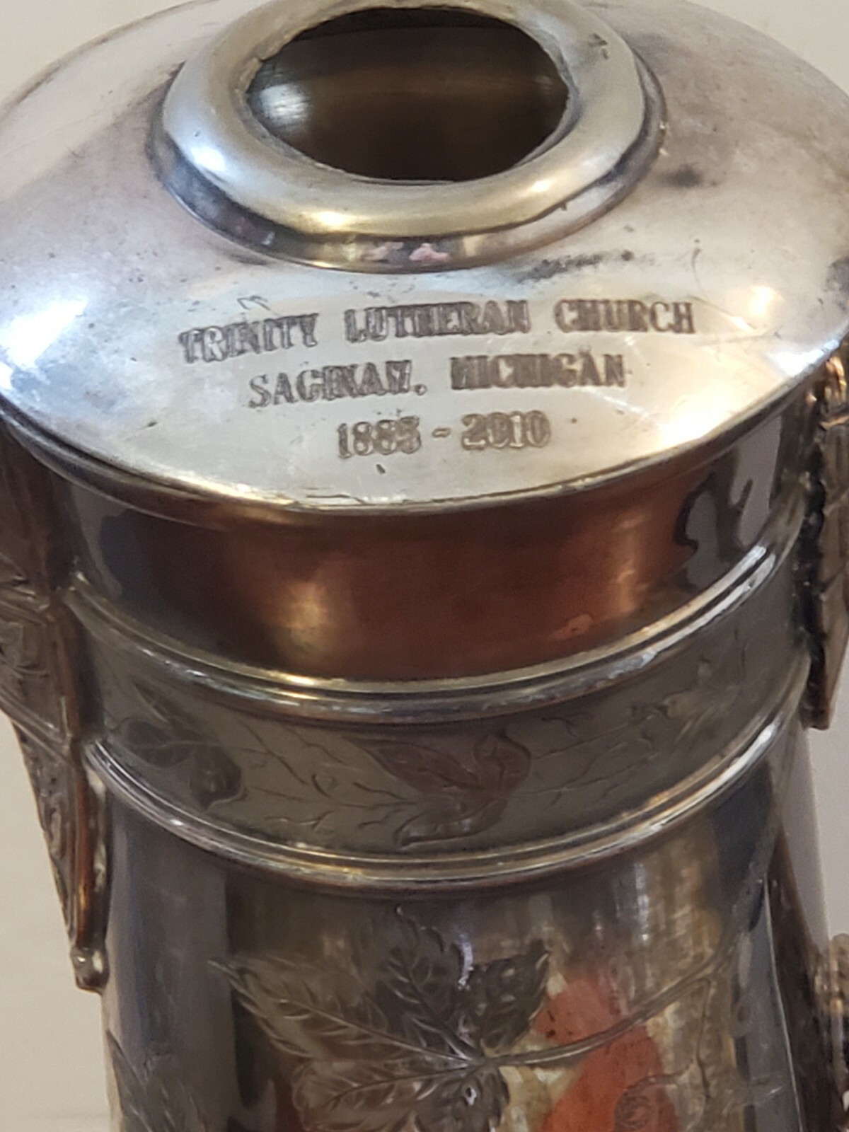 gorgeous silver plated communion pitcher, grape vines & beautiful ...