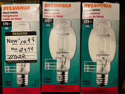 lot of 3 - Sylvania 175 Watt Metal Halide Bulb New ~free shipping | eBay