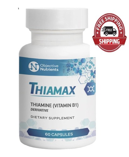 Thiamax Vitamin B1 (Thiamine TTFD) Capsules, No Fillers or Flow Agents ...