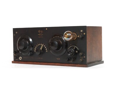 1921 Grebe CR-5 Radio w/Exposed Tube, Wood Parts and Panel Rheostat ...