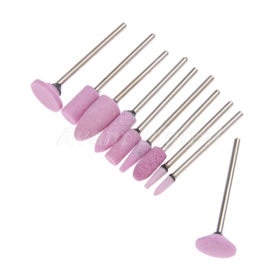 10x Red Corundum Abrasive Grinding Polishing Stone Rotary Tool Kit 2 ...