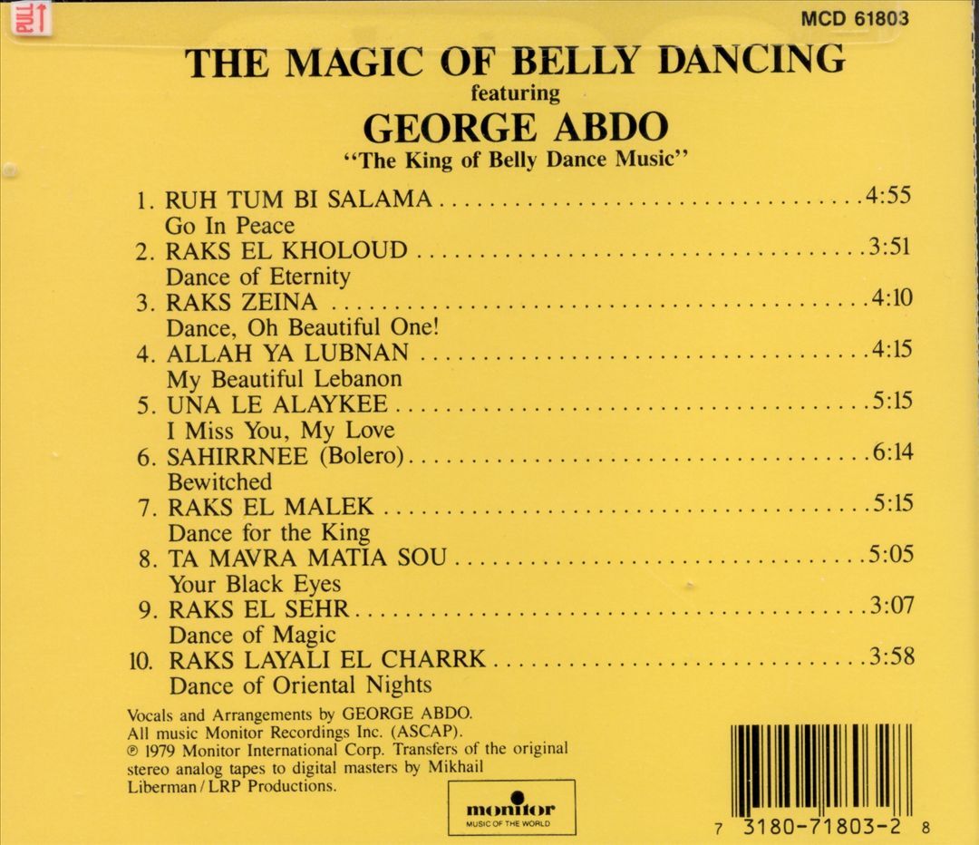 GEORGE ABDO - THE MAGIC ART OF BELLY DANCING NEW CD 731807180328 | eBay