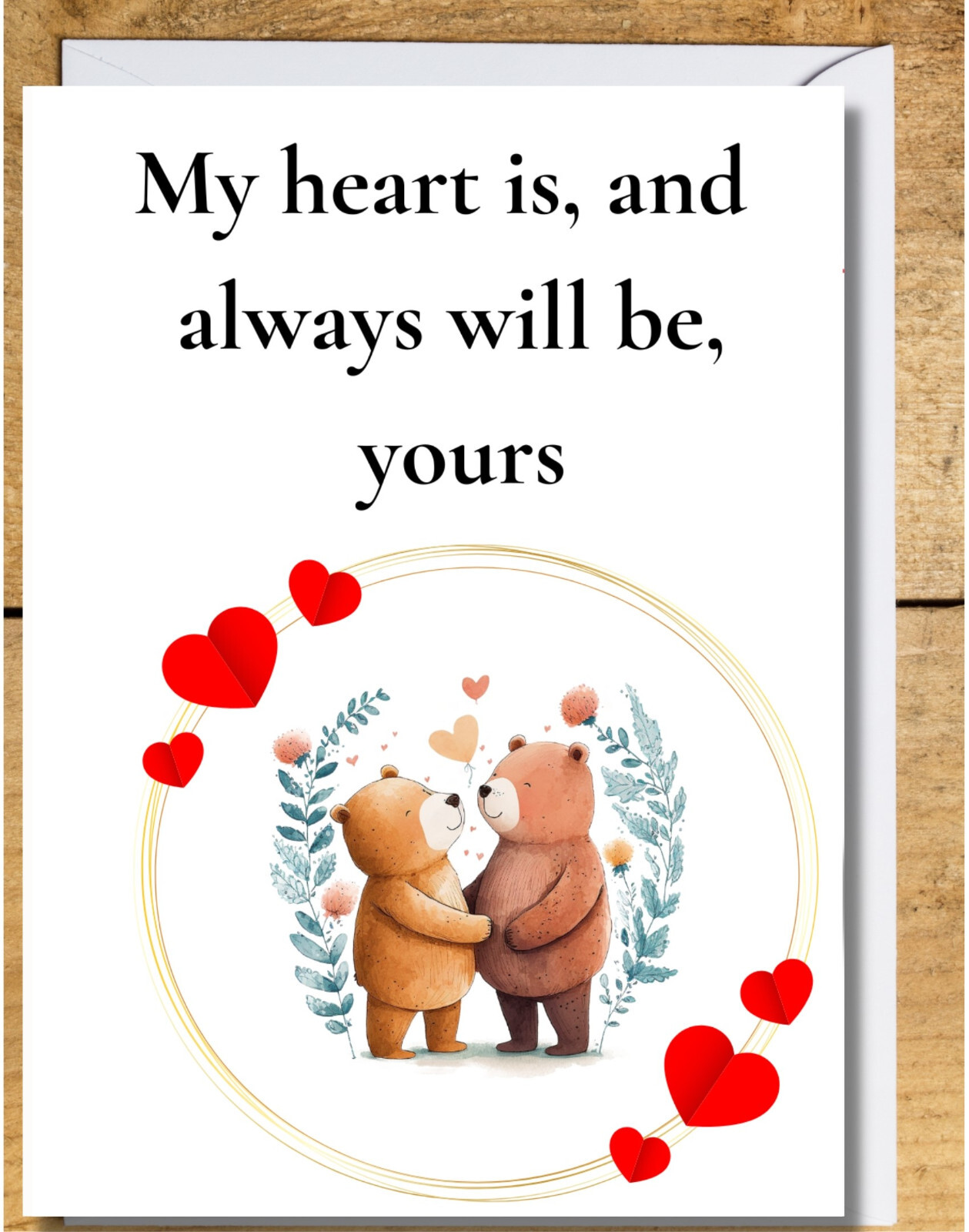 My Heart Valentines Day Card For Her Him Girlfriend Boyfriend Wife