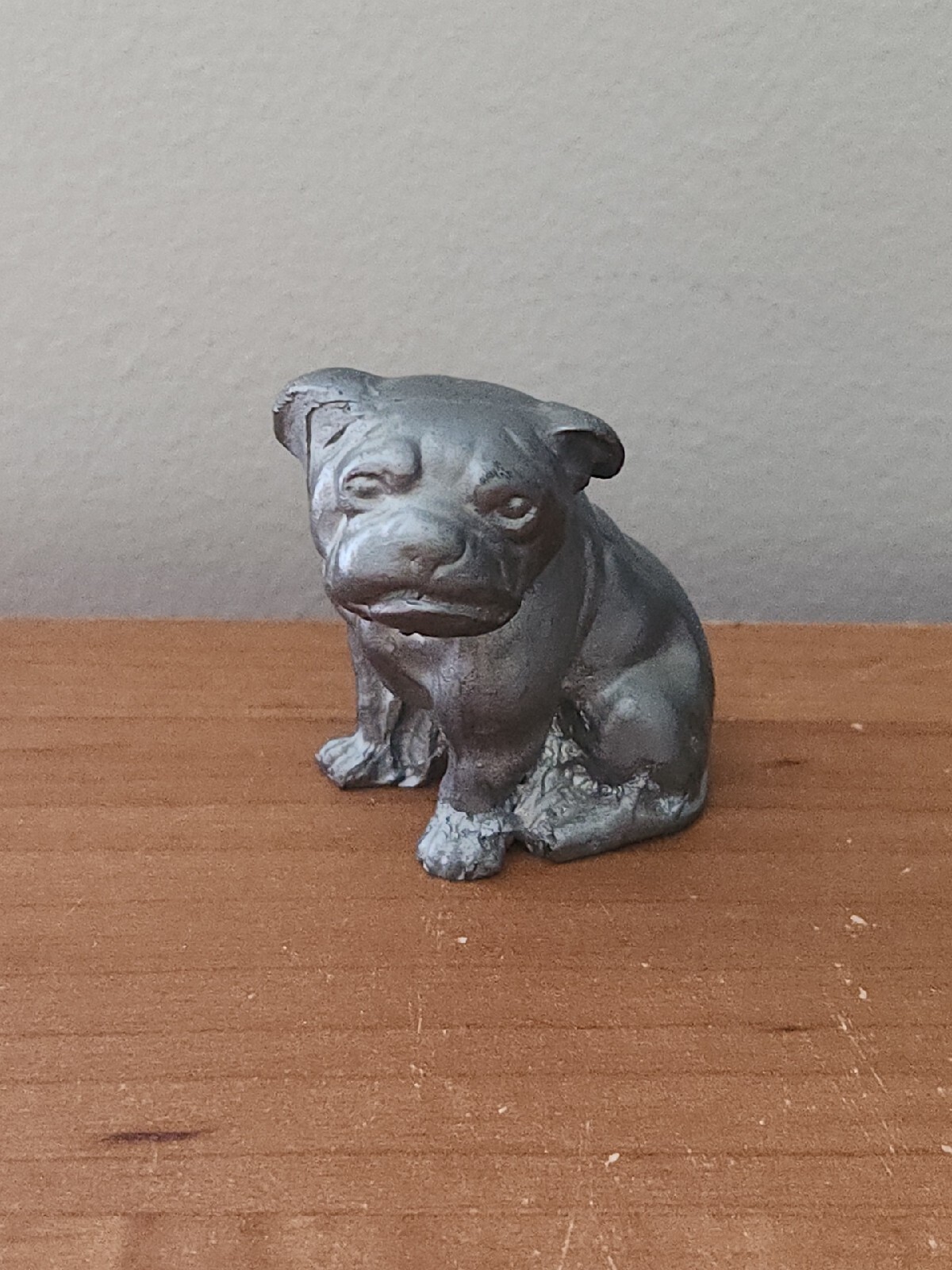 Vintage Pot Metal or Pewter Bulldog Figurine Paperweight | eBay
