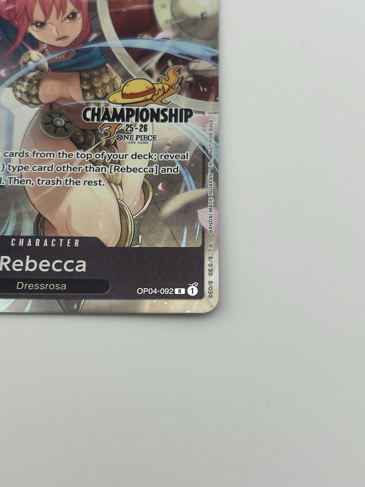 One Piece TCG Rebecca OP04-092 Championship Card | eBay